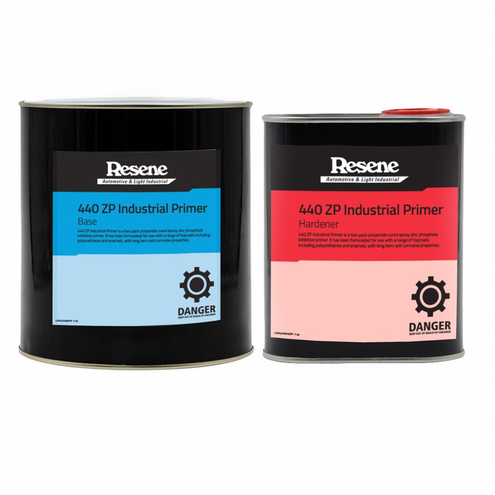 440 ZP INDUSTRIAL PRIMER KIT BLACK 5LT - Primers - Resene Automotive ...
